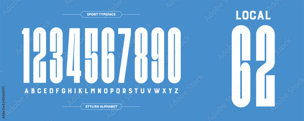 Font vector team 2023 - 2024 kit sport style font. Football style font ...