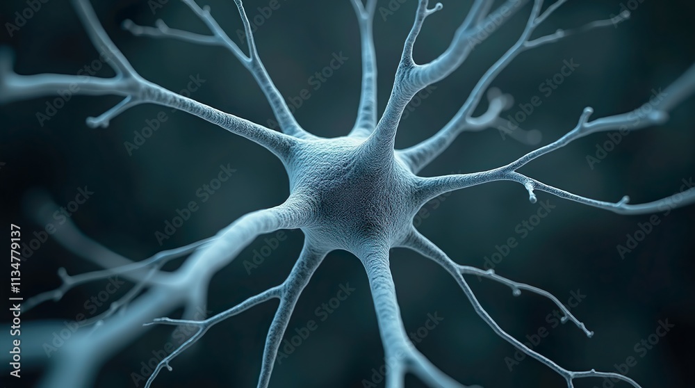 Visualizing the Interaction Between Neurons and Skin Cells in Sensory Perception Stock Photo ...