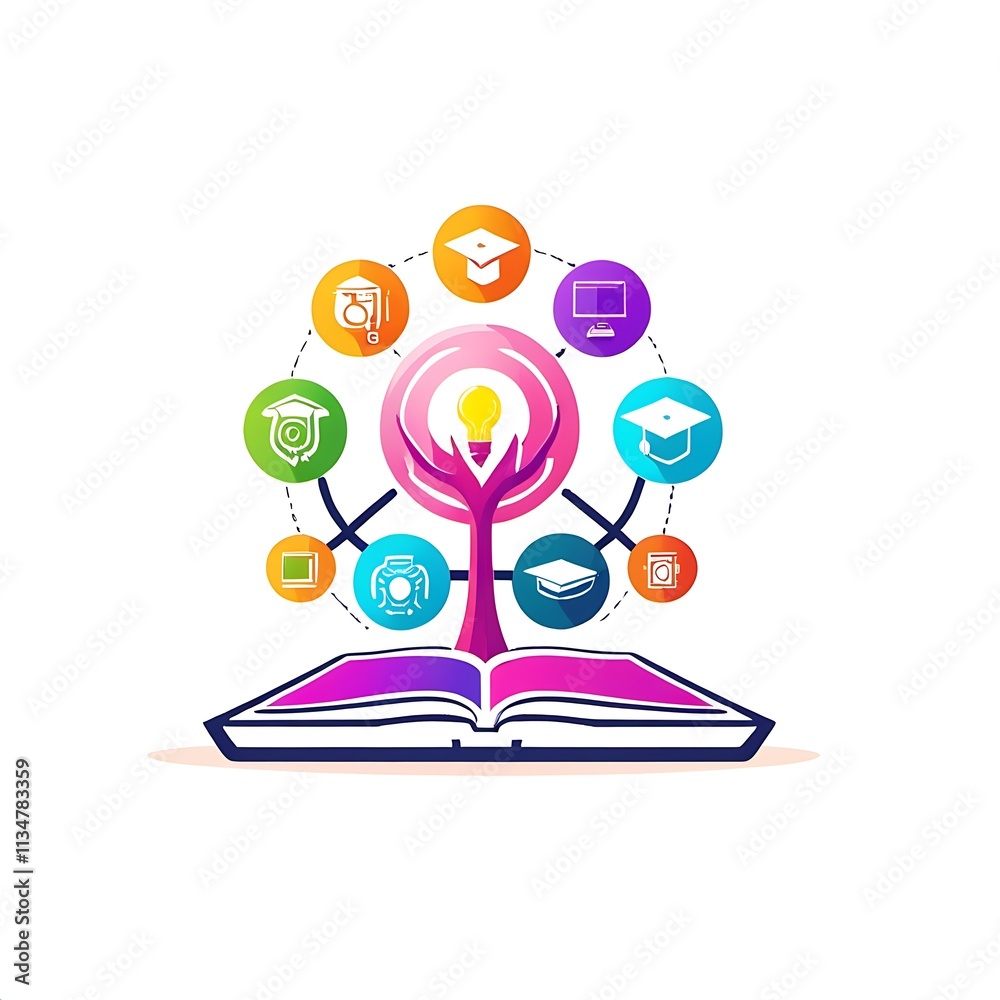 Knowledge Tree: A vibrant, abstract illustration depicts a tree of ...