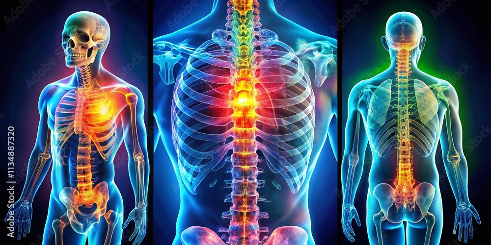 Double Exposure Photography of Human Spine with X-ray and MRI ...