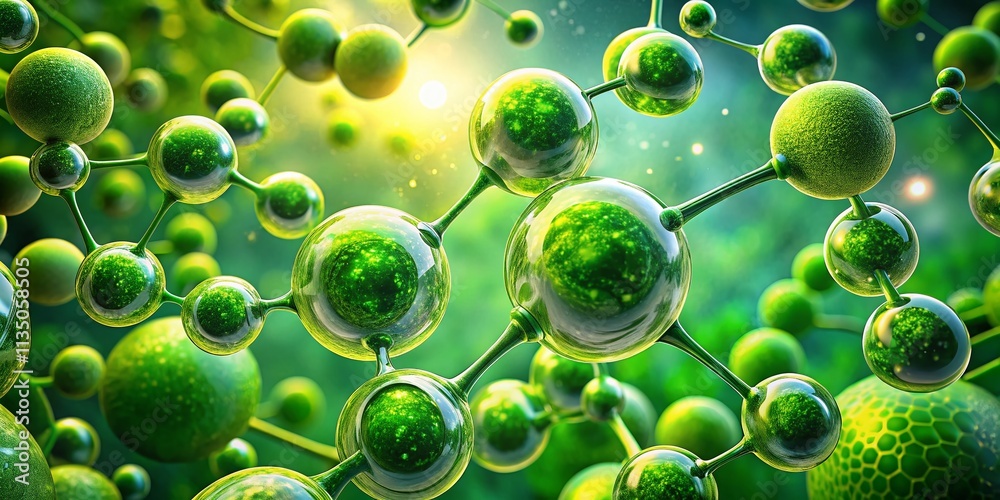 Microscopic Image of Chlorophyll Molecules Engaging in Photosynthesis ...