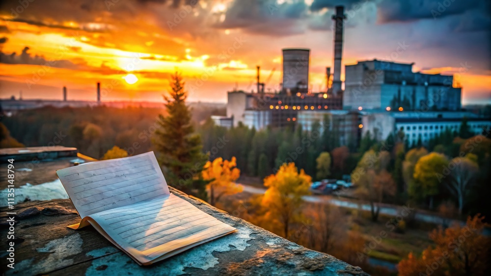 Silhouette of a Handwritten Russian Note Against the Backdrop of ...