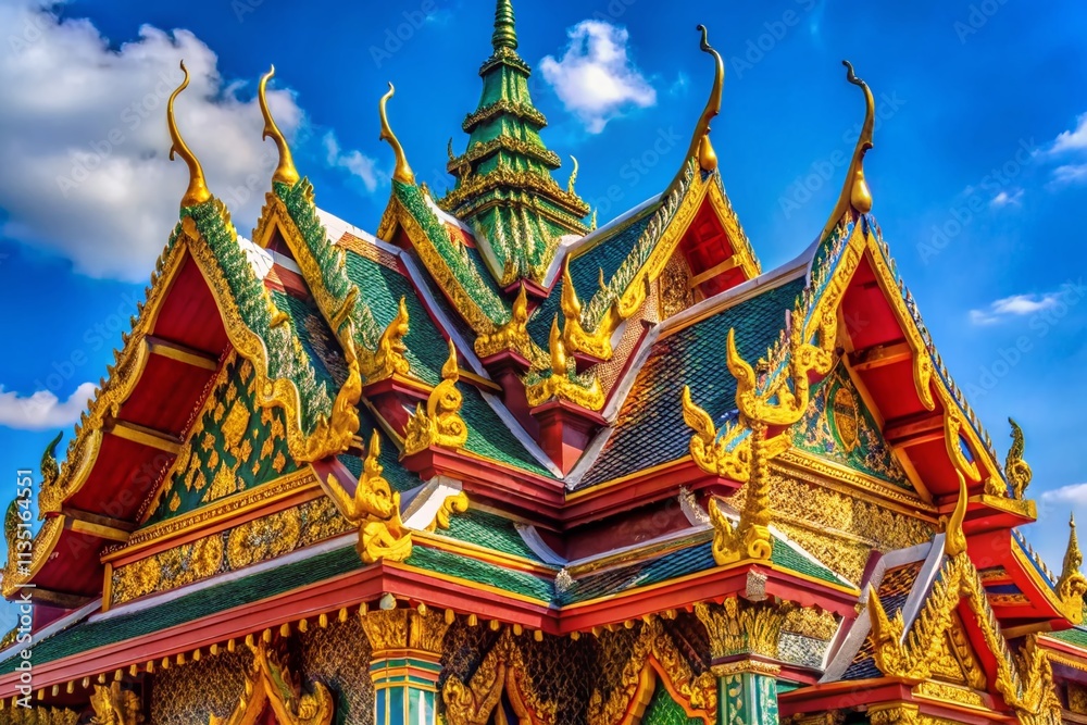 Stunning Architectural Details of a Traditional Thai Temple Showcasing ...