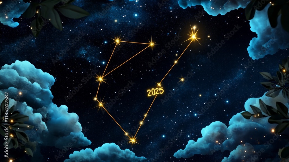 Celestial 2025 Constellation - Night sky, stars, constellation, 2025 ...