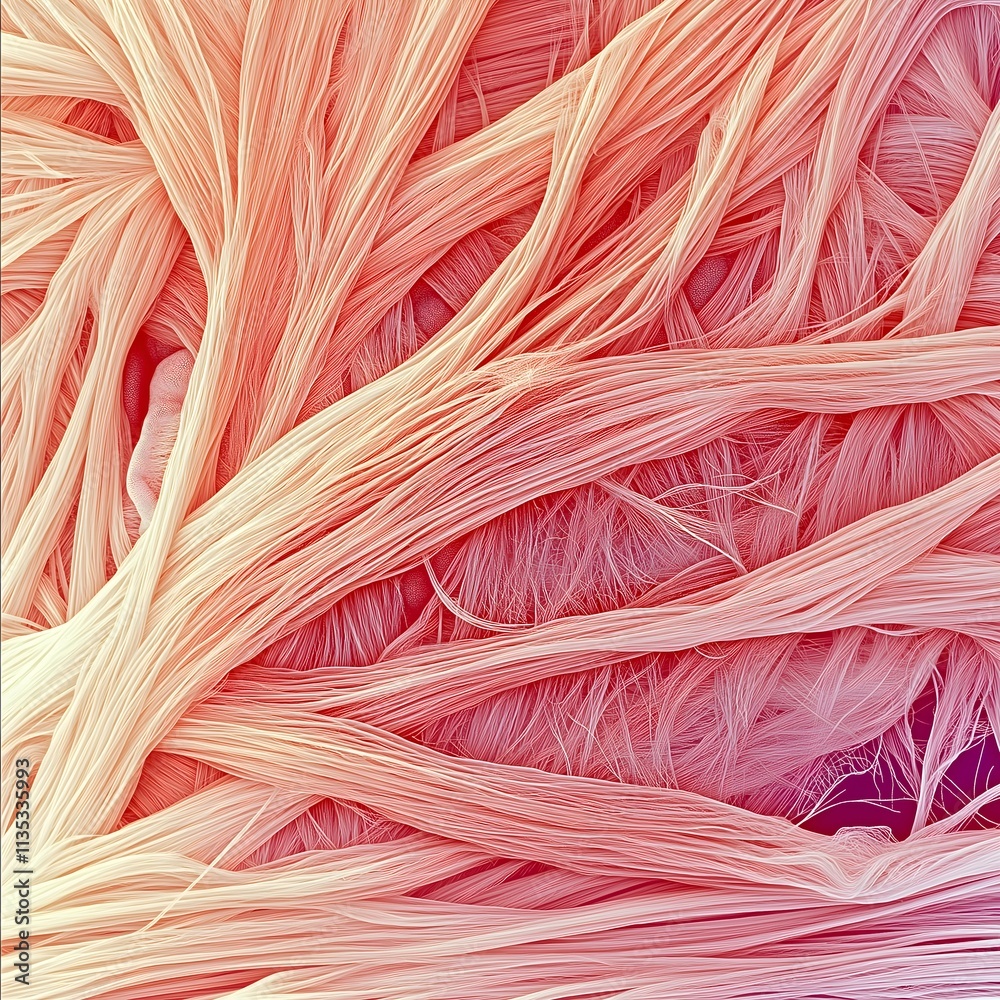 Microscopic view of connective tissue in muscle Stock Illustration ...