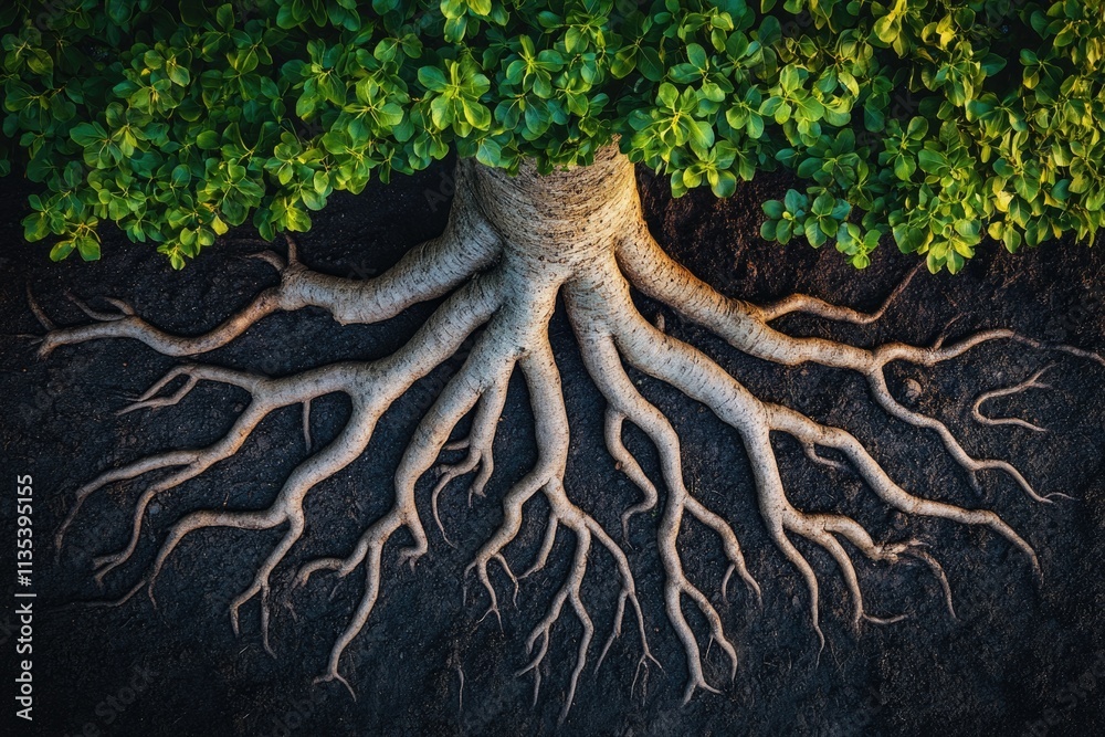 Root system - complex underground structure, enhancing water absorption ...