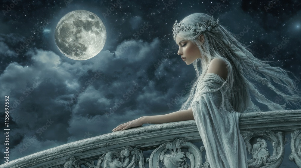 The moon queen whose face was beautiful under the light of the full ...