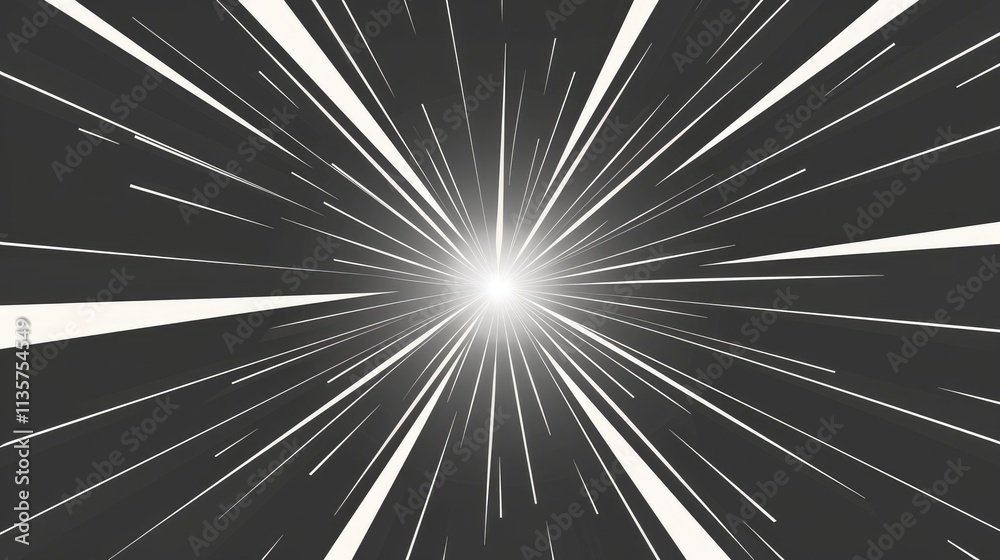 Стоковая иллюстрация «Abstract comic book flash explosion radial lines ...