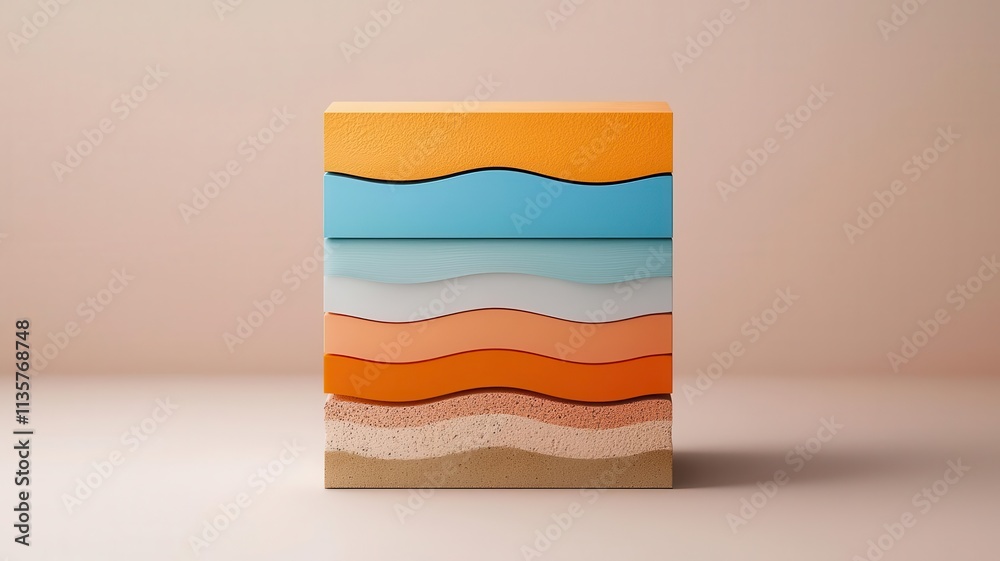 material science concept. A graphic showing the cross-section of a ...