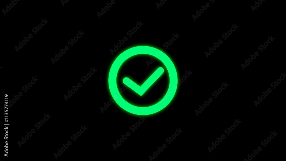 Check mark confirmation and approval icon. Symbolizing right. Motion Graphics. Symbolizing right ...