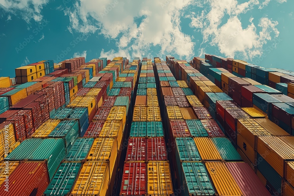 Dynamic logistics operations shipping port high fidelity imagery ...