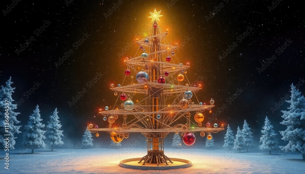 Surreal Mechanical Christmas Tree That Functions as a Kinetic Sculpture ...