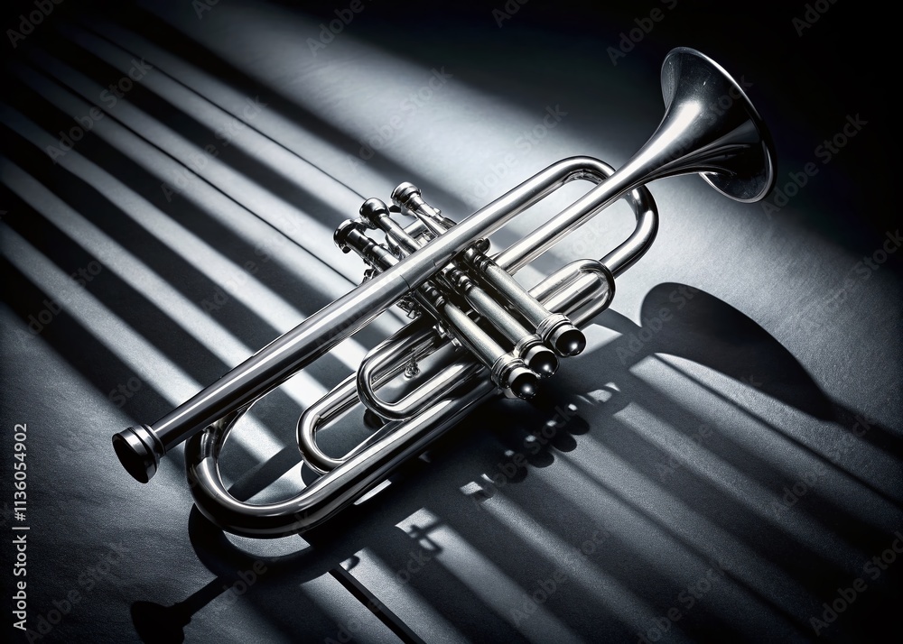 Black and White Trumpet Clipart Drone Photography: High-Resolution ...