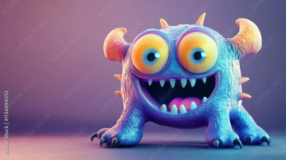 Cute cartoon monster vector character. Funny alien set for halloween ...