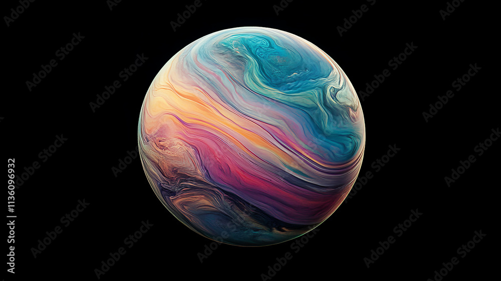 Ilustración de Stock Animation set of alien planet rotation. Abstract ...
