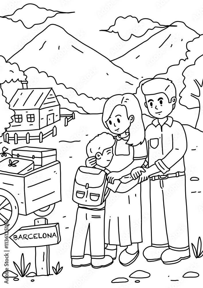 Religious and Kind Man Journey in Bible children Coloring page and ...