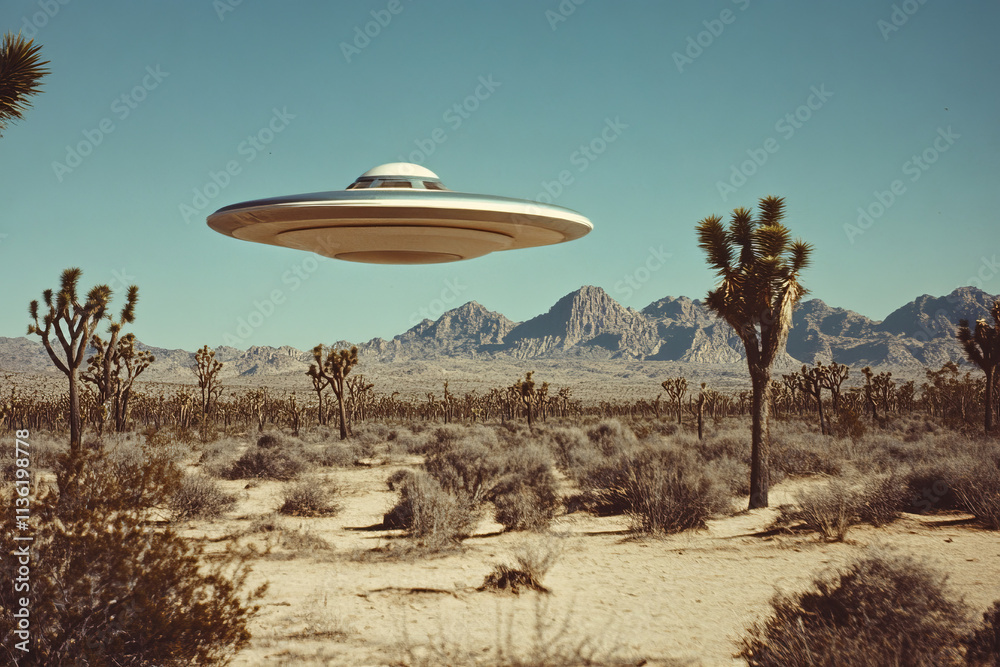 Retro color photograph news style 1960s sci-fi science fiction vintage ...