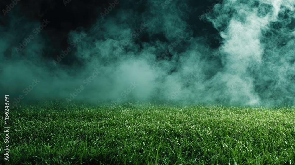smoke grass green background dark ground light smell toxic black bad ...