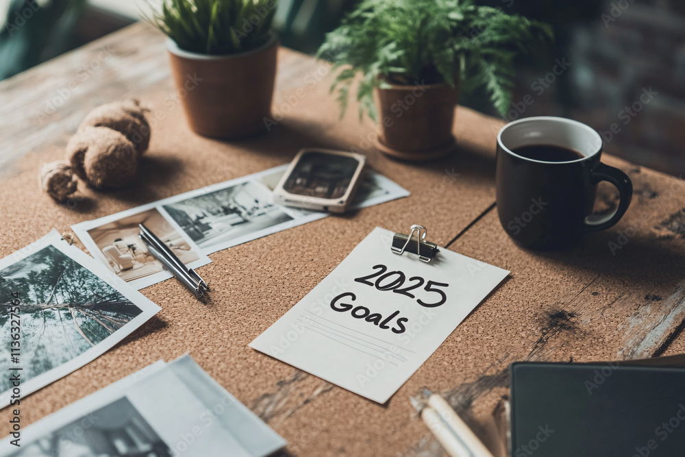 Plan your 2025 aspirations! This vision board helps you set and achieve ...