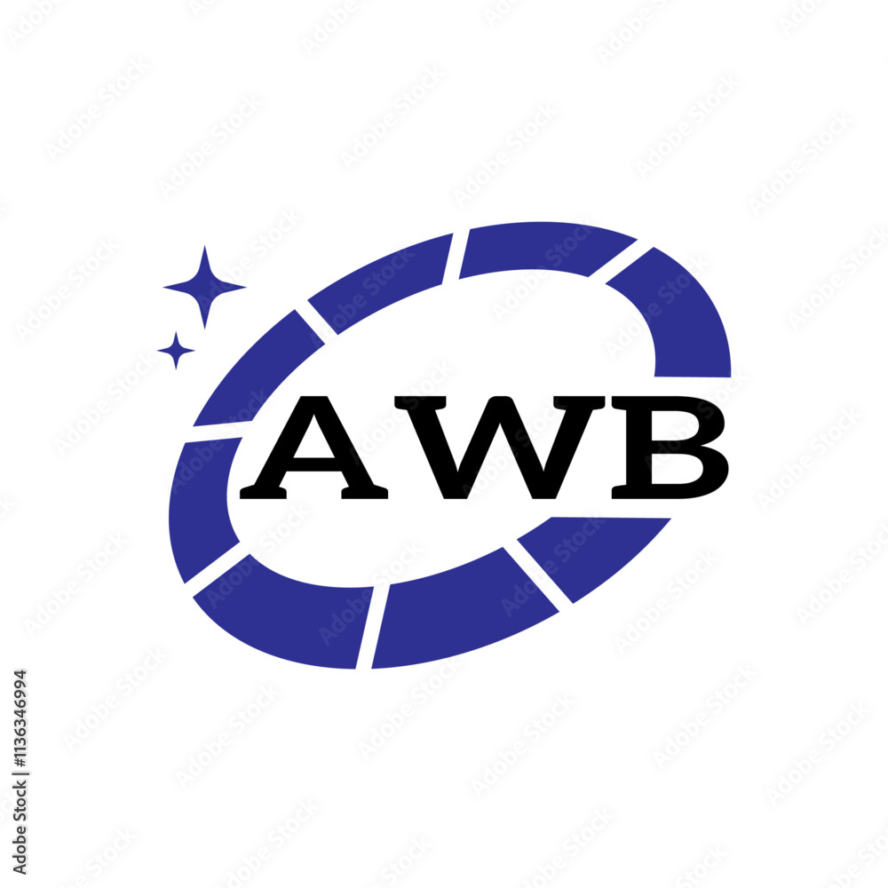 Image vectorielle Stock AWB Creative Circular Logo Design in Blue and ...
