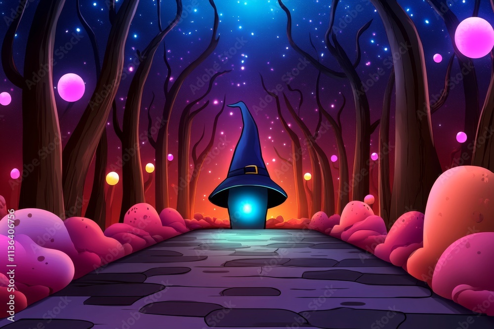 A pixel art scene of a wizard casting a glowing spell in a dungeon ...