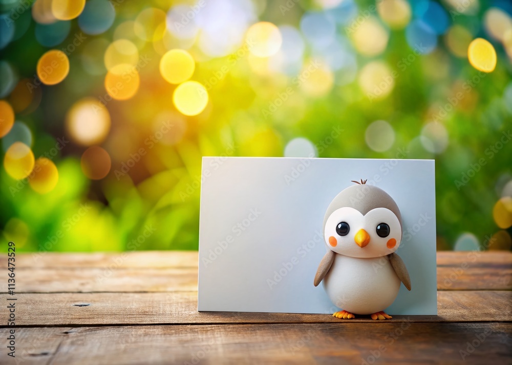 Cute Character Greeting Card Template Design, High Depth of Field ...
