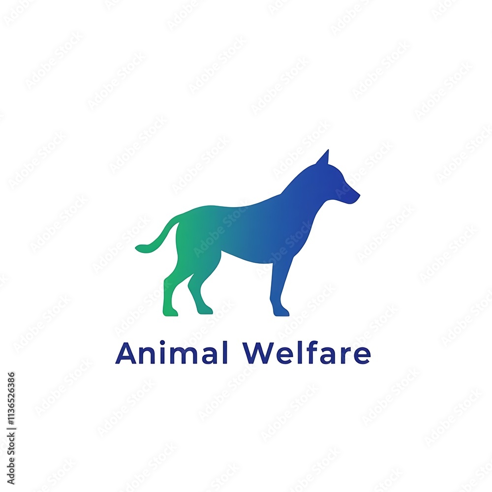 Animal Welfare Dog Logo Design: A vibrant, gradient-filled silhouette ...