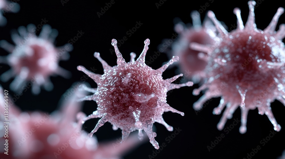 Foot-and-mouth disease virus cells render in laboratory environment ...
