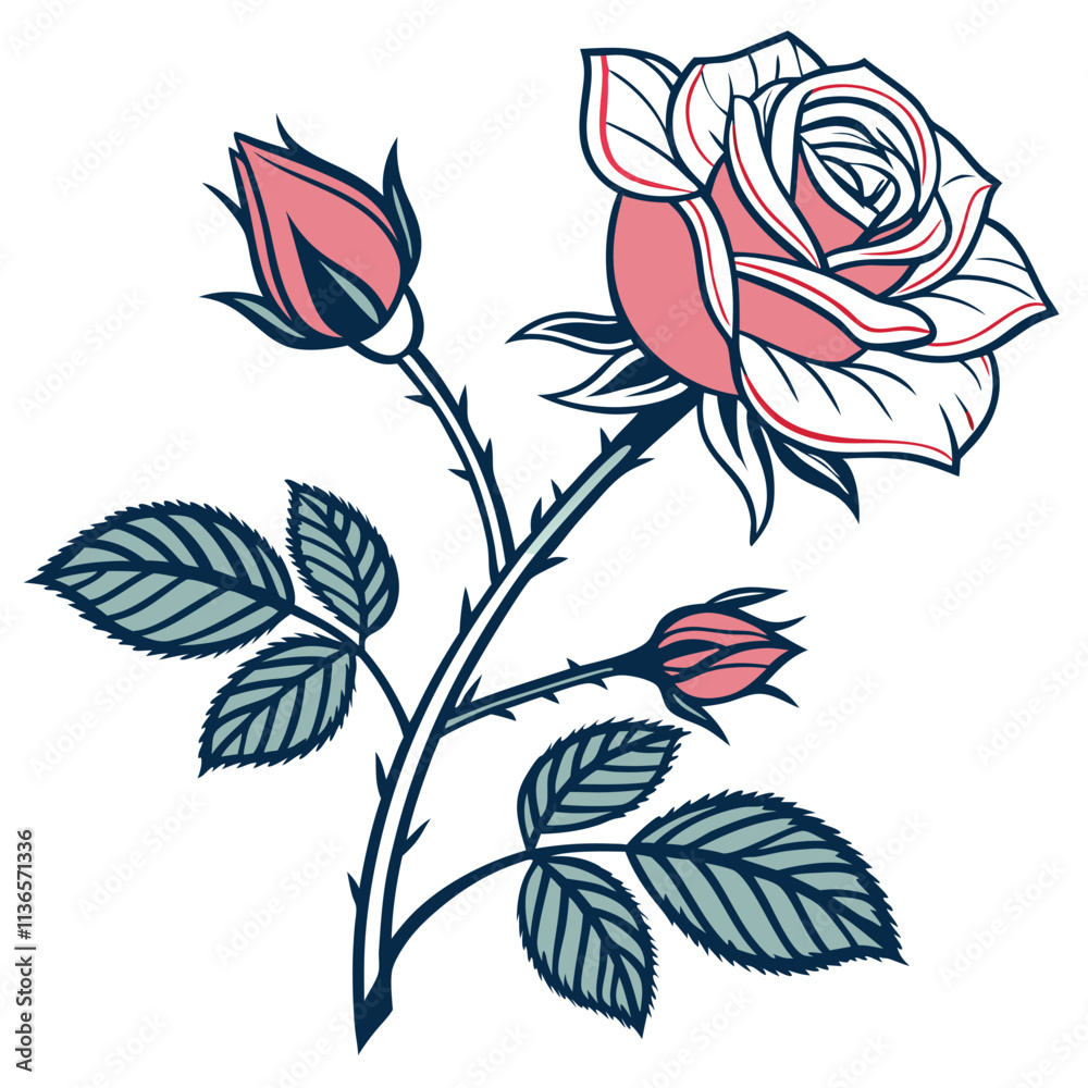 Rose logo design template Royalty Free Vector. Stock Vector | Adobe Stock
