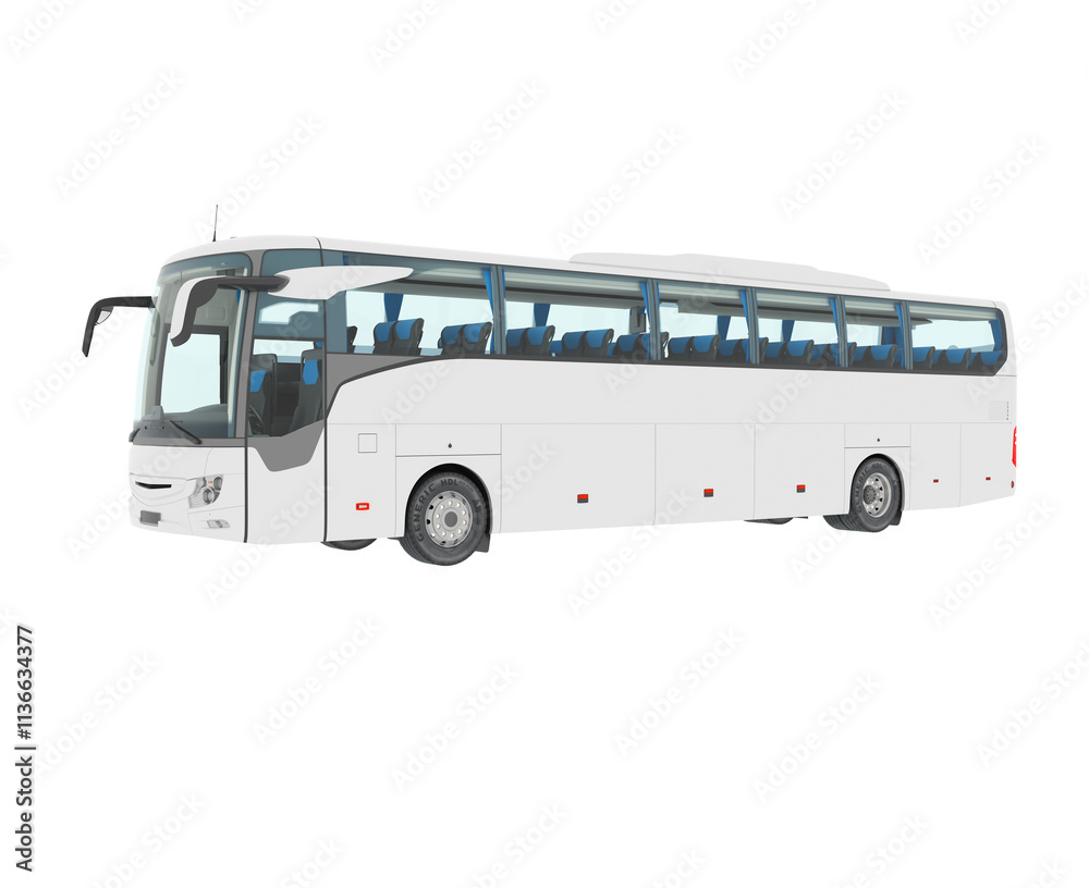 3D rendering bus set with blank surface for mockup branding, Coach Bus ...