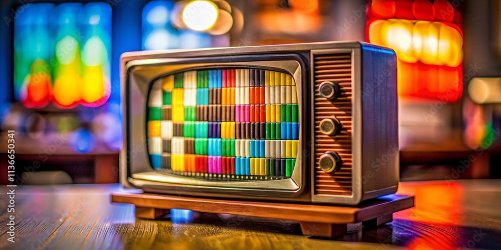 Tilt-Shift TV Test Pattern: No Signal, Resolution Test Chart, Broadcast ...