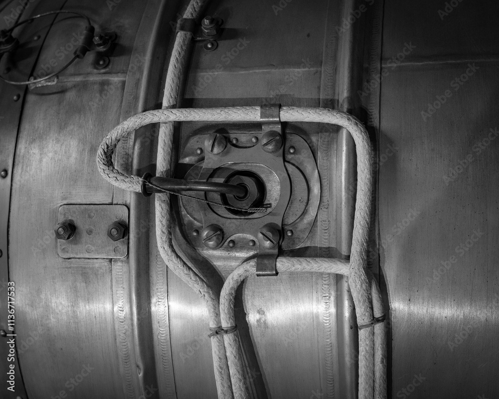 Mechanism of the aircraft engine Stock Photo | Adobe Stock