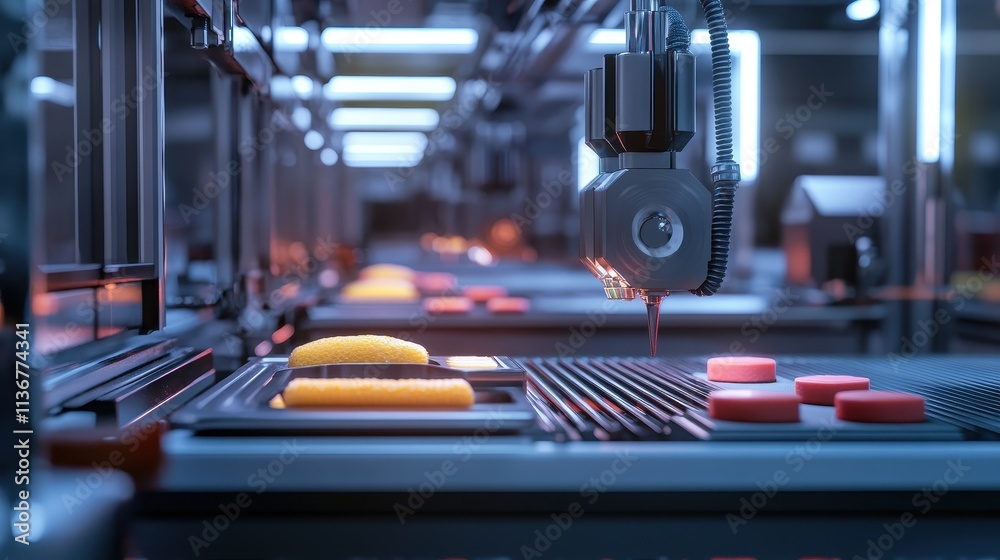 Automated 3D Printing Assembly Line in a High-Tech Manufacturing ...