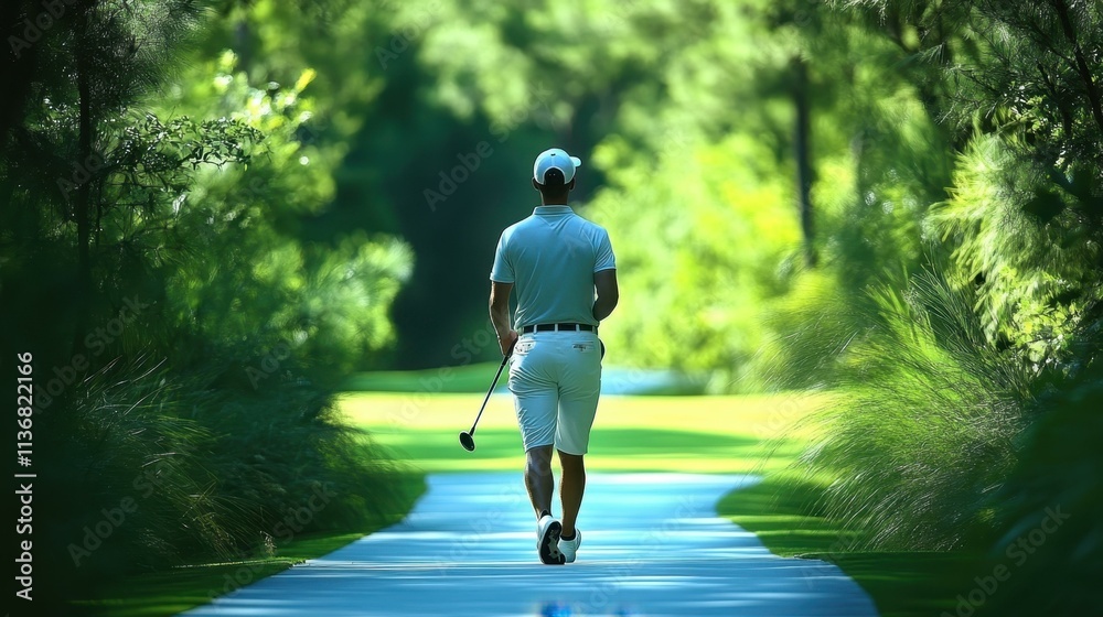 Fitness Wearables in Use A golfer tracking their swing speed and distance using data from their ...