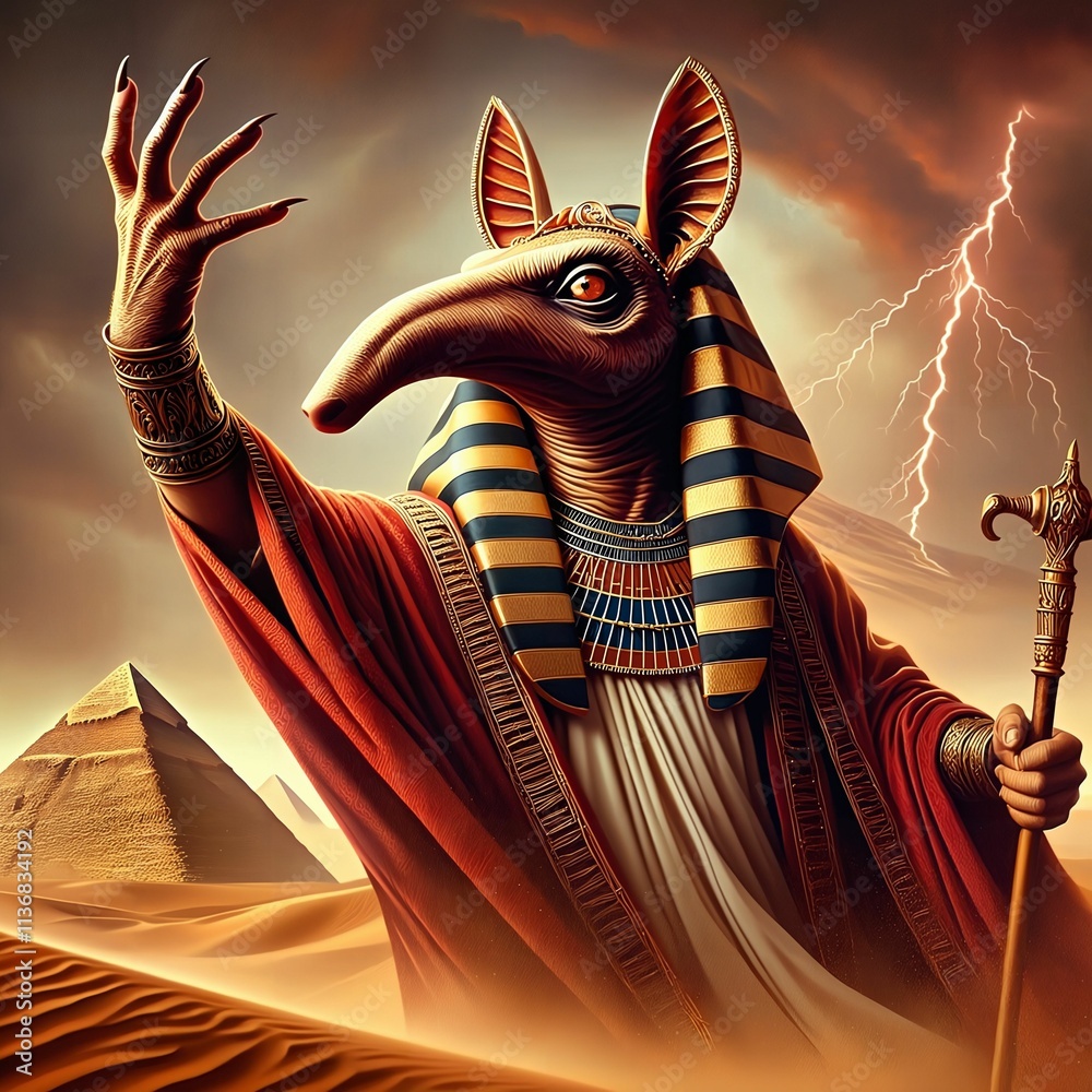 Egyptian god Seth, the god of chaos, storms, and the desert. Animal ...