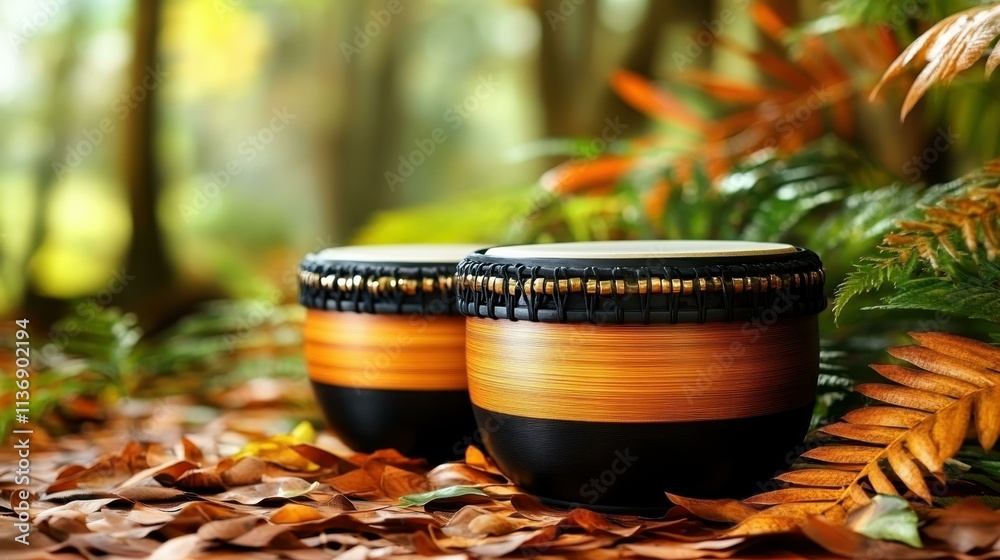 Traditional Cultural Instruments Brazilian pandeiro tambourine with ...