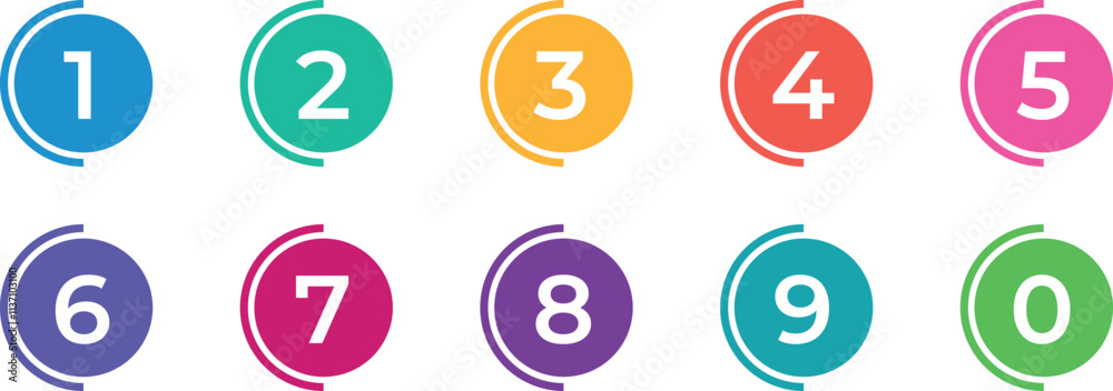 Number infographic circle from one to twelve Stock Vector | Adobe Stock