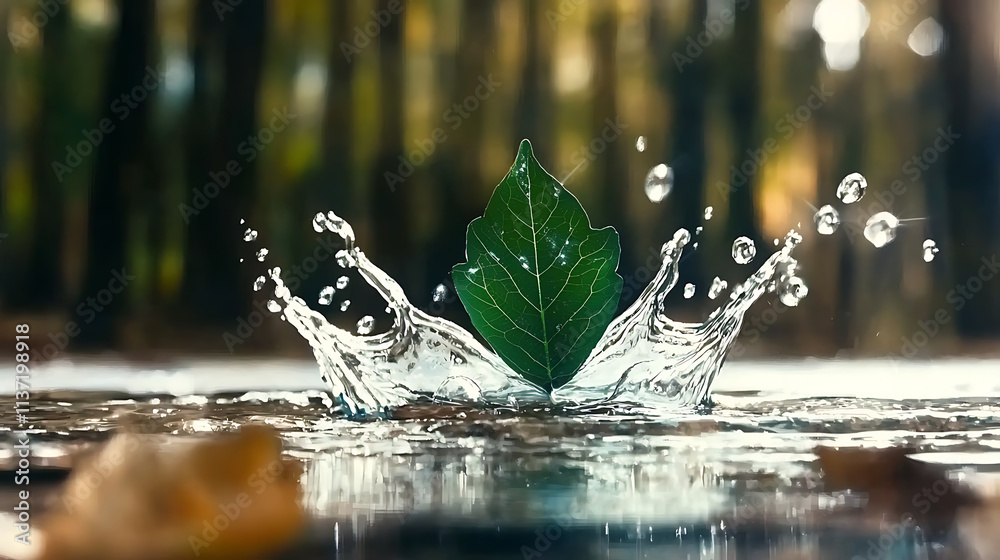 Natural Water Cycle Process Transpiration and Photosynthesis in Leaves ...