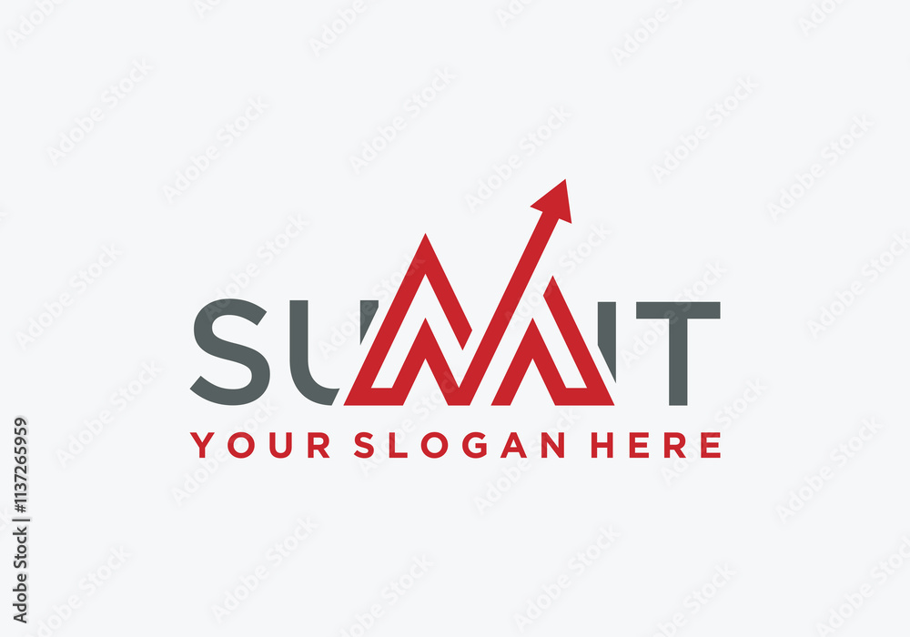 summit logo template, summit design, growth design Stock Vector | Adobe ...