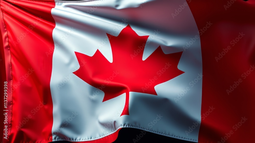 Canadian Flag AI Photo - Majestic and Proud, High-Resolution, Detailed ...