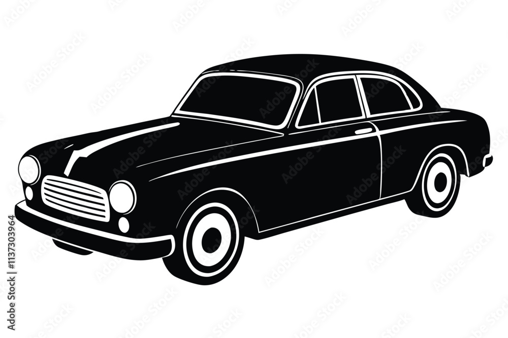 hotrod classic car vector graphic. american vintage hot rods car ...