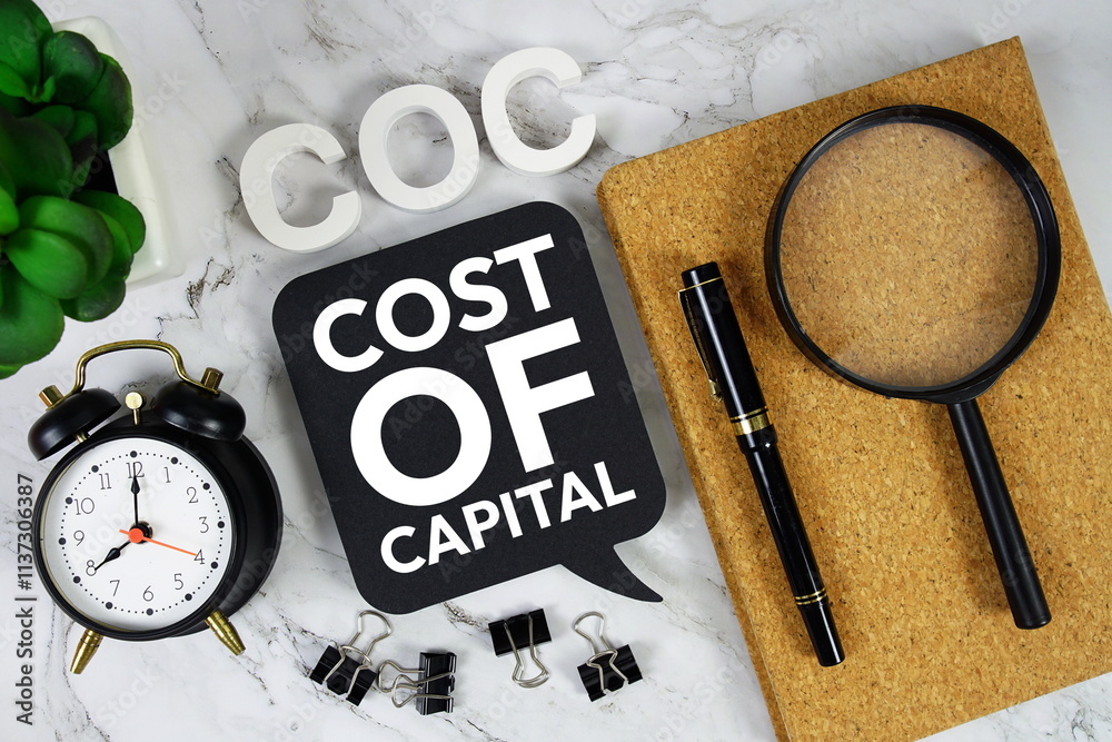 COC - Cost Of Capital acronym with alarm clock and magnifying glass ...
