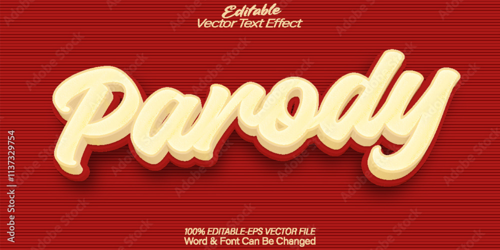 Parody Vector Text Effect Editable Alphabet Fun Entertainment Cartoon ...