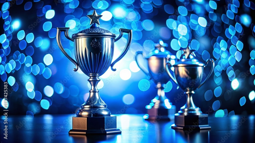 Blue Award Ceremony Night Photography, Low Light Award Background, Blue ...