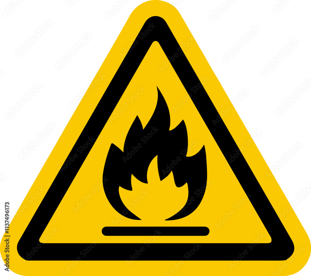 fire caution sign design for templates. Stock Vector | Adobe Stock