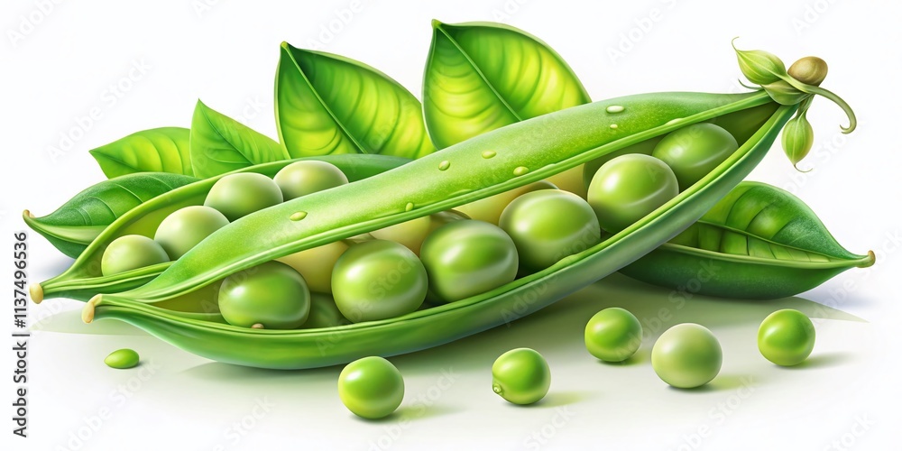 Fresh Green Peas Illustration, Sweet Pea Clipart, Garden Pea Image ...