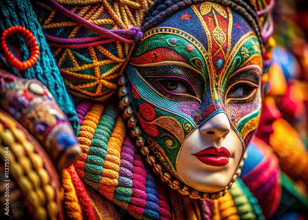 Macro Photography of Facial Masks: Close-up Textures and Details of ...