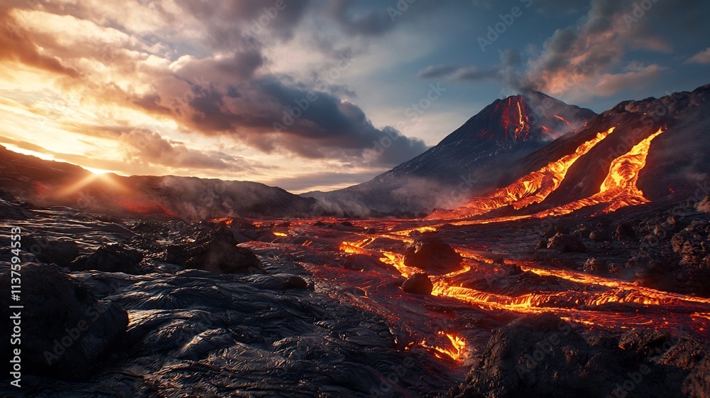 Volcanic Eruption Hazard Map with Virtual Twin Monitoring Lava Flow ...