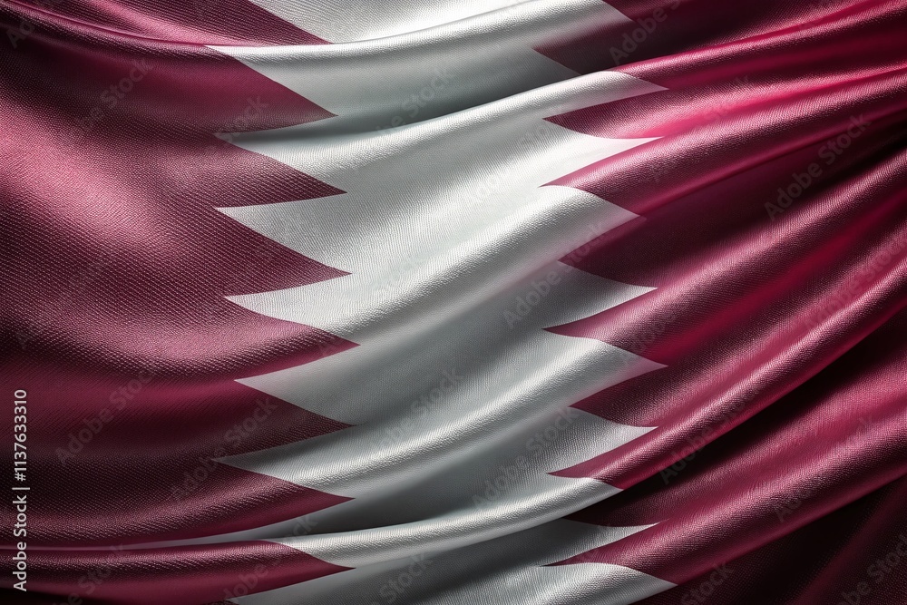 Qatar Flag Seamless Loop Animation, Repeating Pattern, Background ...
