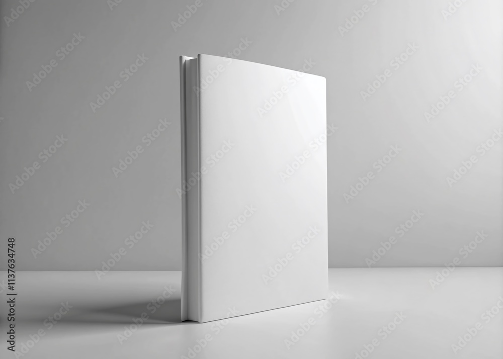 Realistic 3D Magazine Mockup, Blank White Cover, Minimalist Product ...